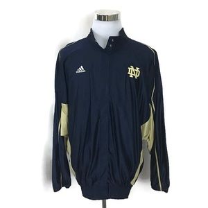 adidas | Jackets & Coats | Vintage Adidas Notre Dame Snap Jacket Large ...